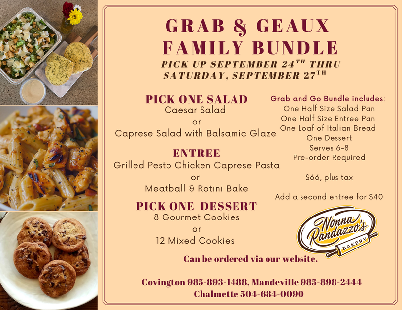 Grab and Geaux Family Bundle – Nonna Randazzo's Bakery