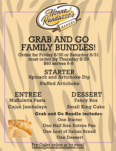 Grab and Go Family Bundle – Nonna Randazzo's Bakery